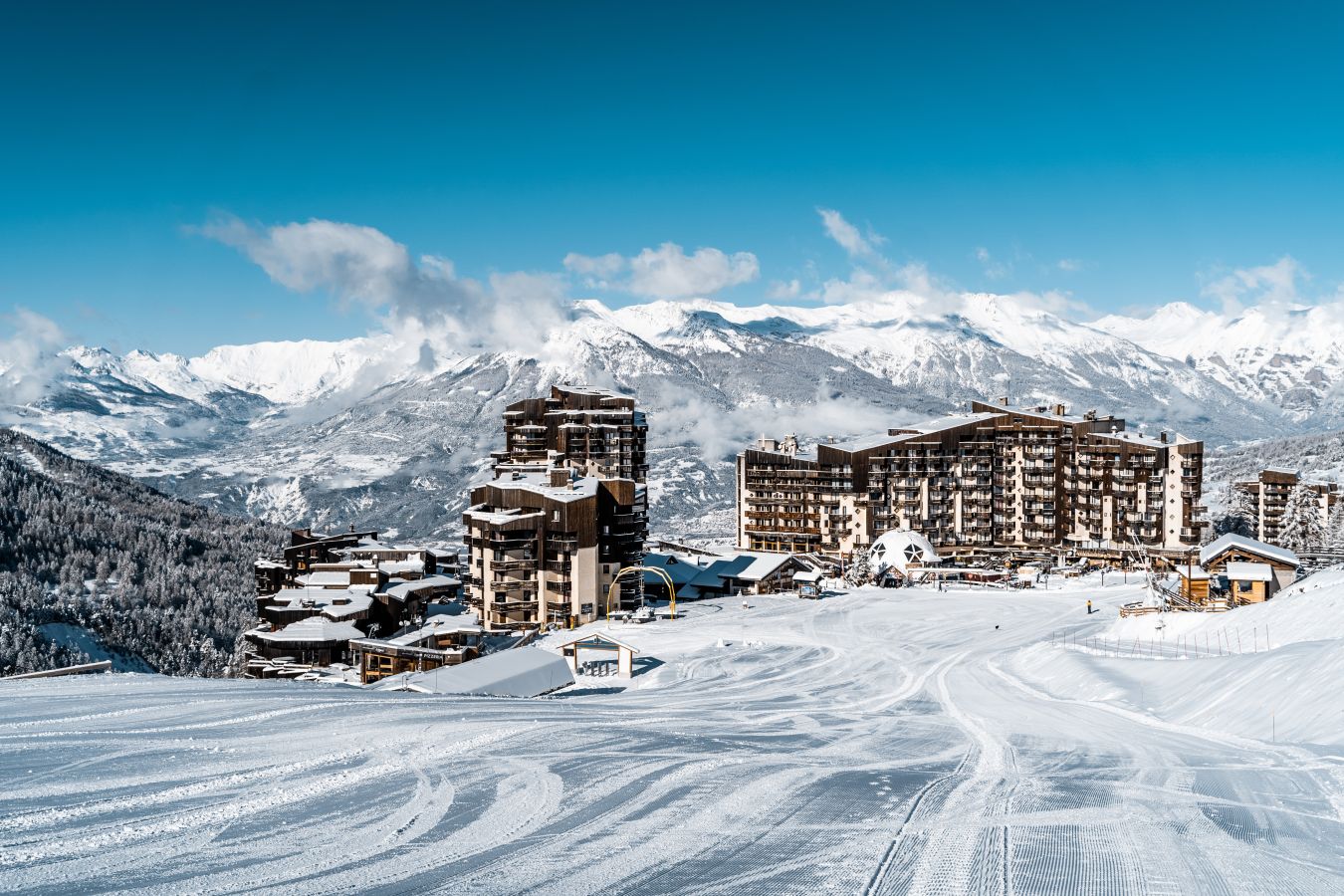 Vue station 1650 sous la neige